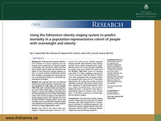 Edmonton obesity staging system | PPTX