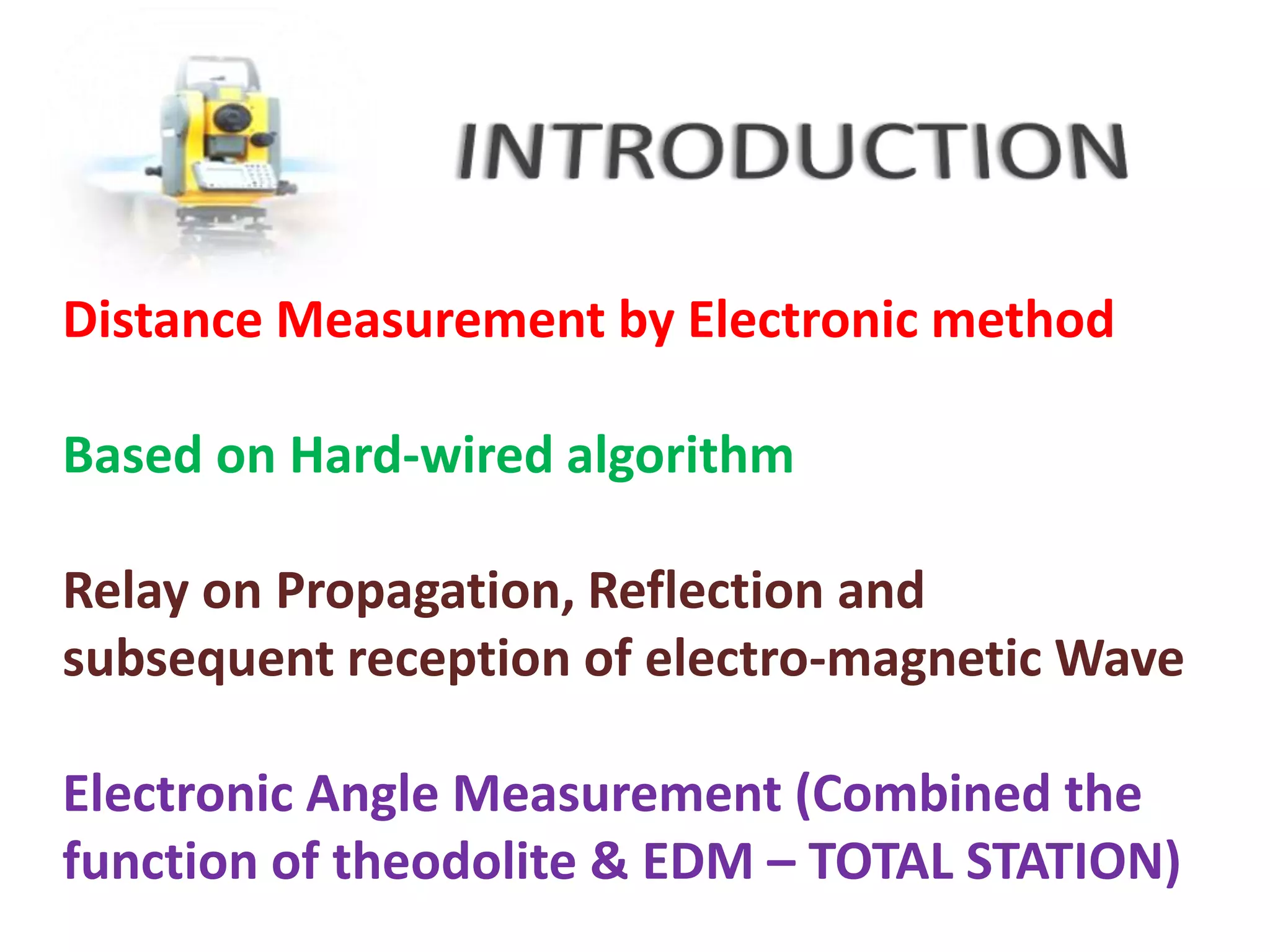 Electronic distance measurement (EDM) | PPTX