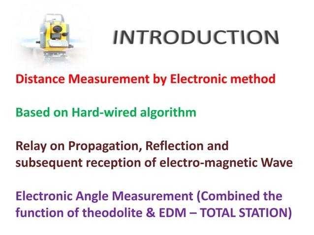 Electronic distance measurement (EDM) | PPT Electronic distance measurement (EDM) | PPT
