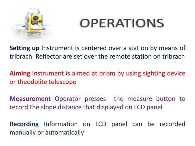 Electronic distance measurement (EDM) | PPT Electronic distance measurement (EDM) | PPT
