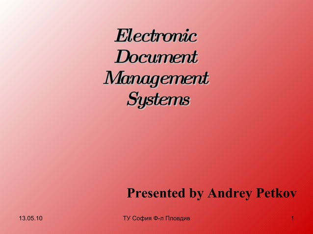 Edms | PPT | Free Download