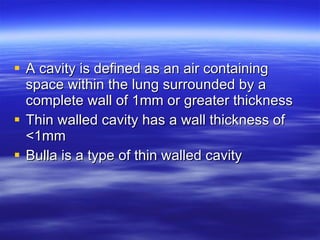 CXR: Multiple Cavities | PPT