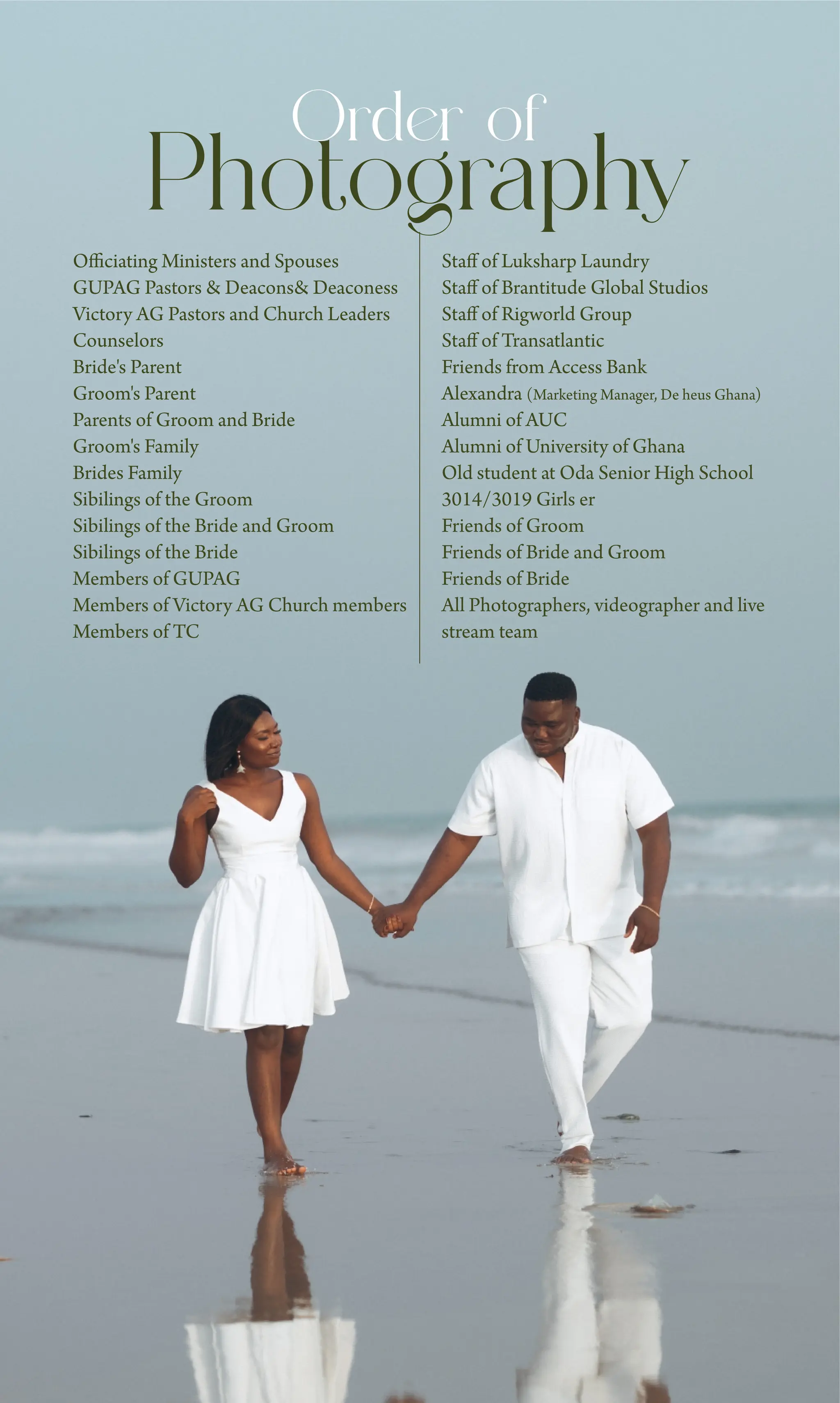 Edmund and Rebecca wedding program outline | PDF