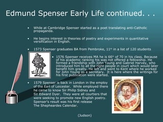 Edmund Spenser Powerpoint | PPT