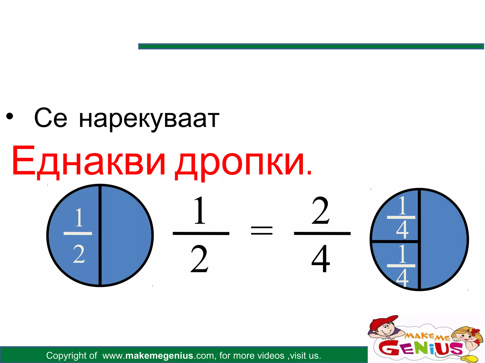 Ednakvi dropki | PPT