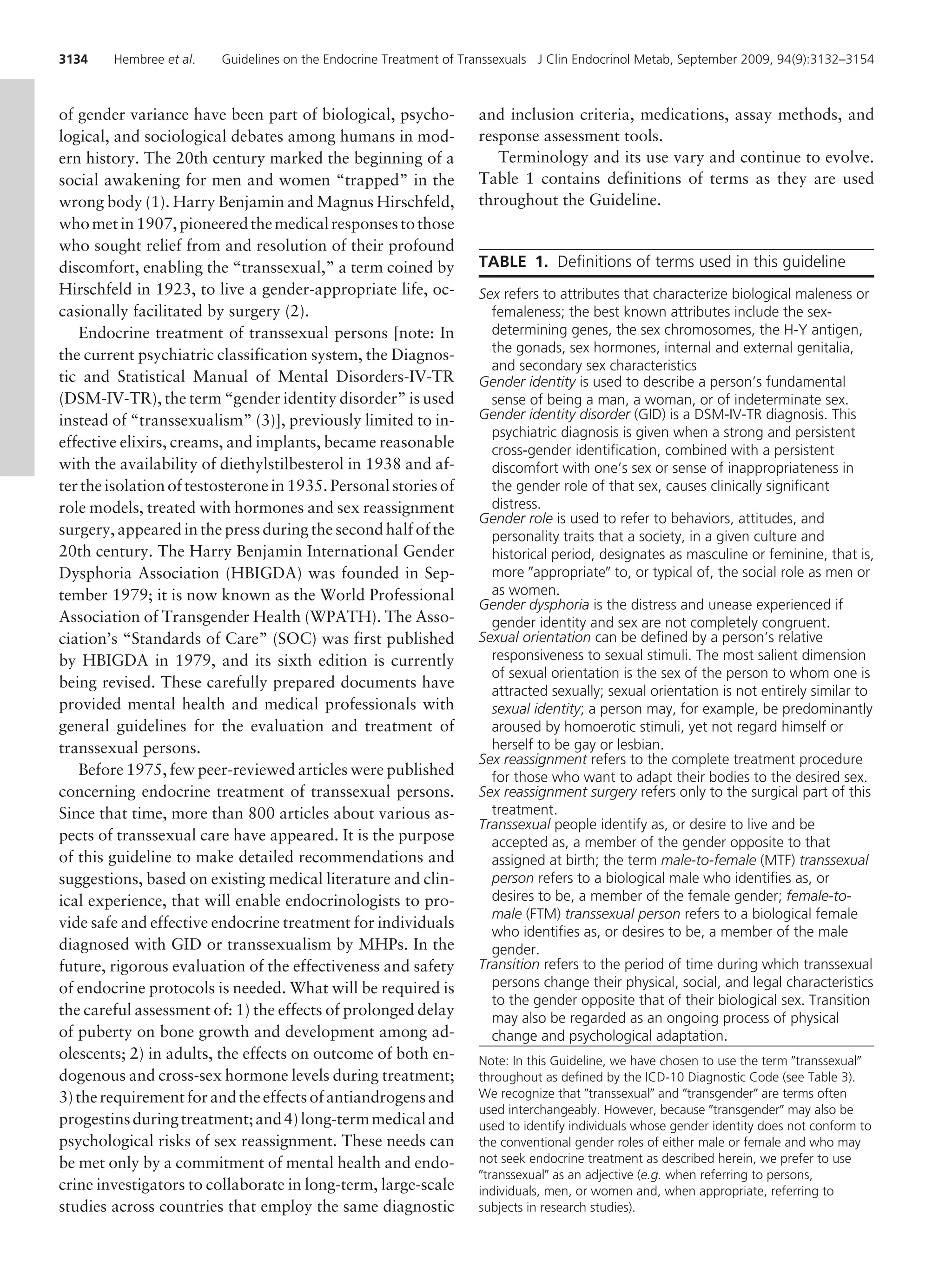 Endocrine Treatment of Transsexual Persons (Practice Guideline ...