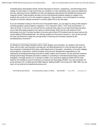 Ed net insight | stem: mainstreaming career and technical education ...