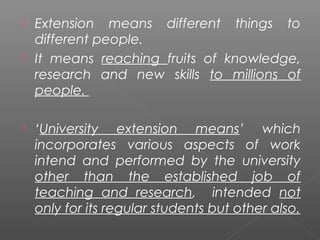 Education:Research,Development and Extension | PPT