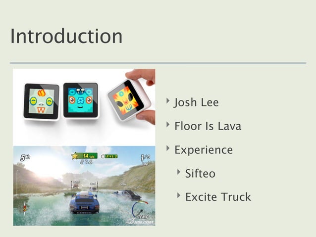 Exploratory Game Design for New User Interfaces | PPT