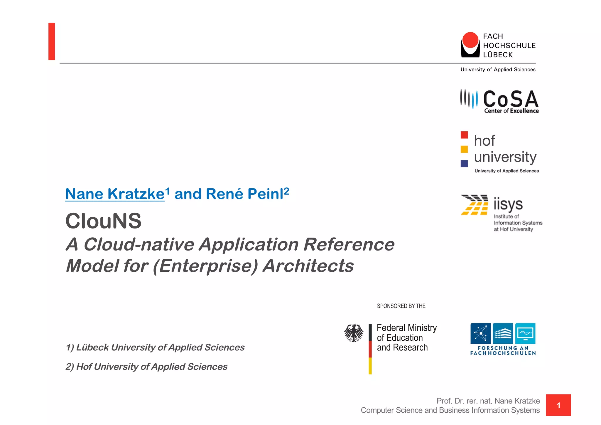 ClouNS - A Cloud-native Application Reference Model for Enterprise ...