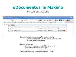 eDocumentus for IBM Maximo | PDF