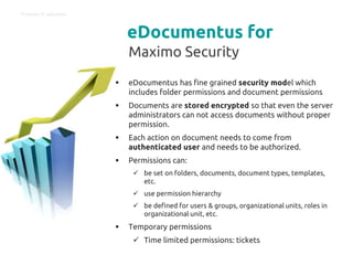 eDocumentus for IBM Maximo | PDF