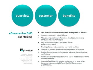 eDocumentus for IBM Maximo | PDF