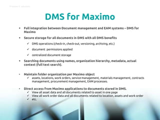 eDocumentus for IBM Maximo | PDF | Desktop Publishing | Computer Software and Applications