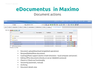 eDocumentus for IBM Maximo | PDF