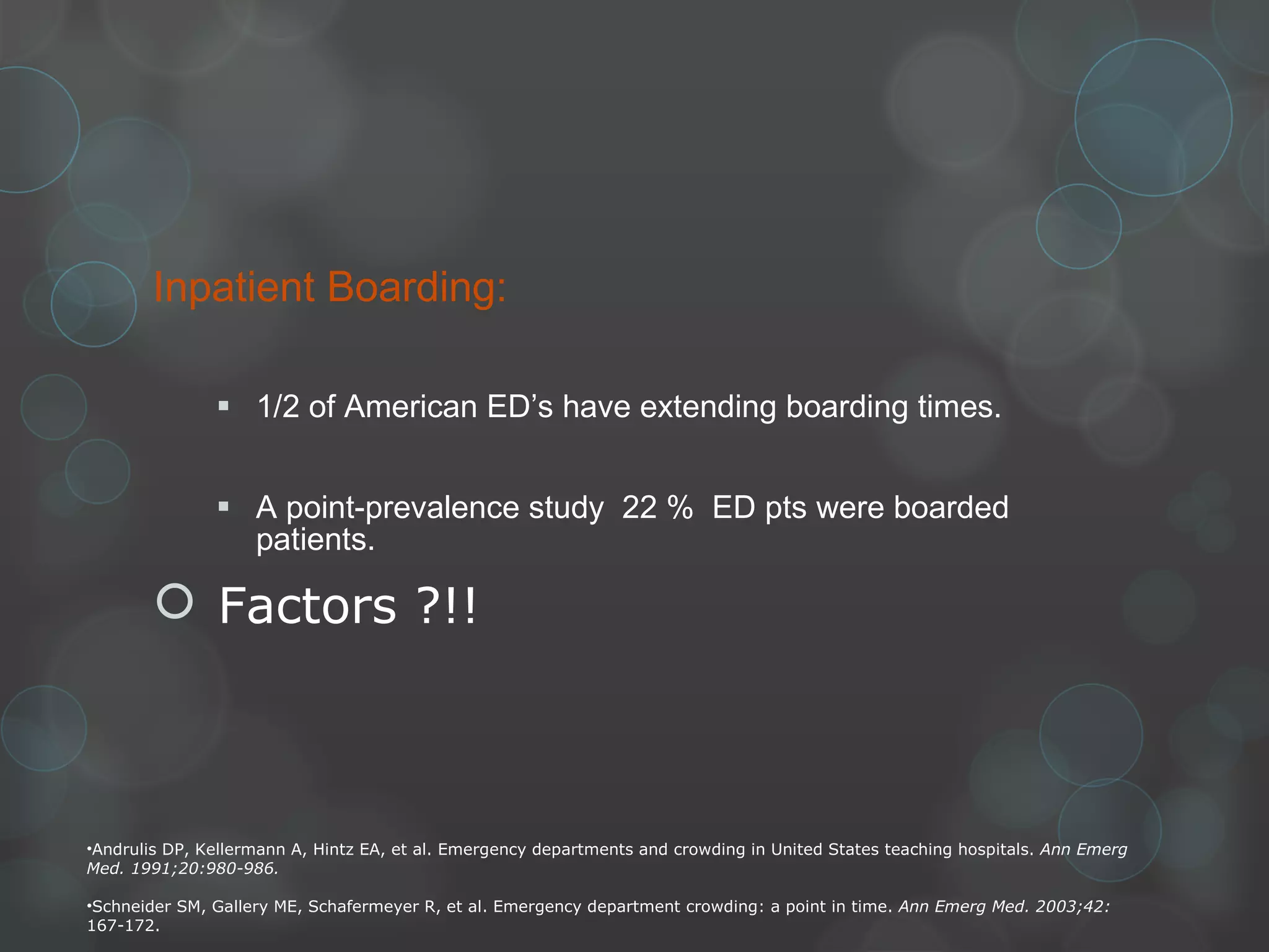 Ed overcrowding | PPT