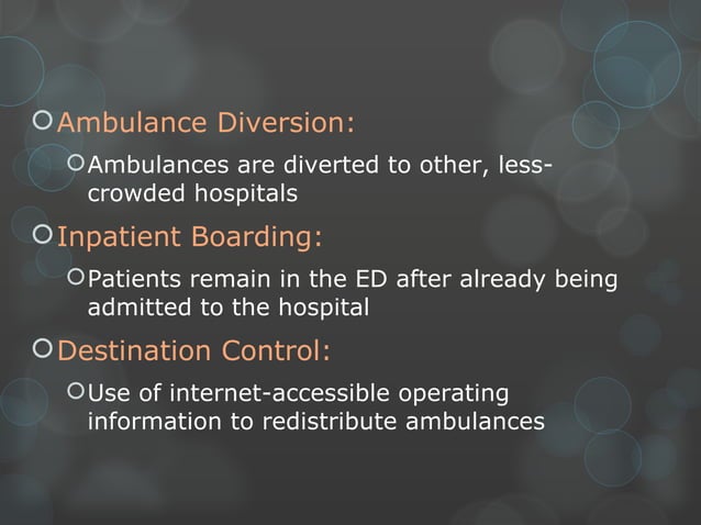 Ed overcrowding | PPT | Healthcare Industry | Industries