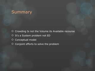 Ed overcrowding | PPT
