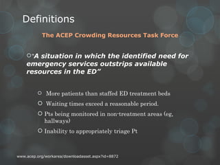 Ed overcrowding | PPT