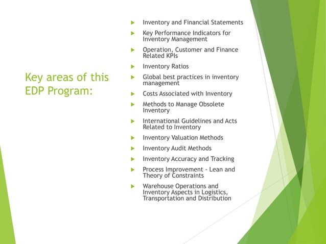 EDP on Principles of Inventory Management | PPTX