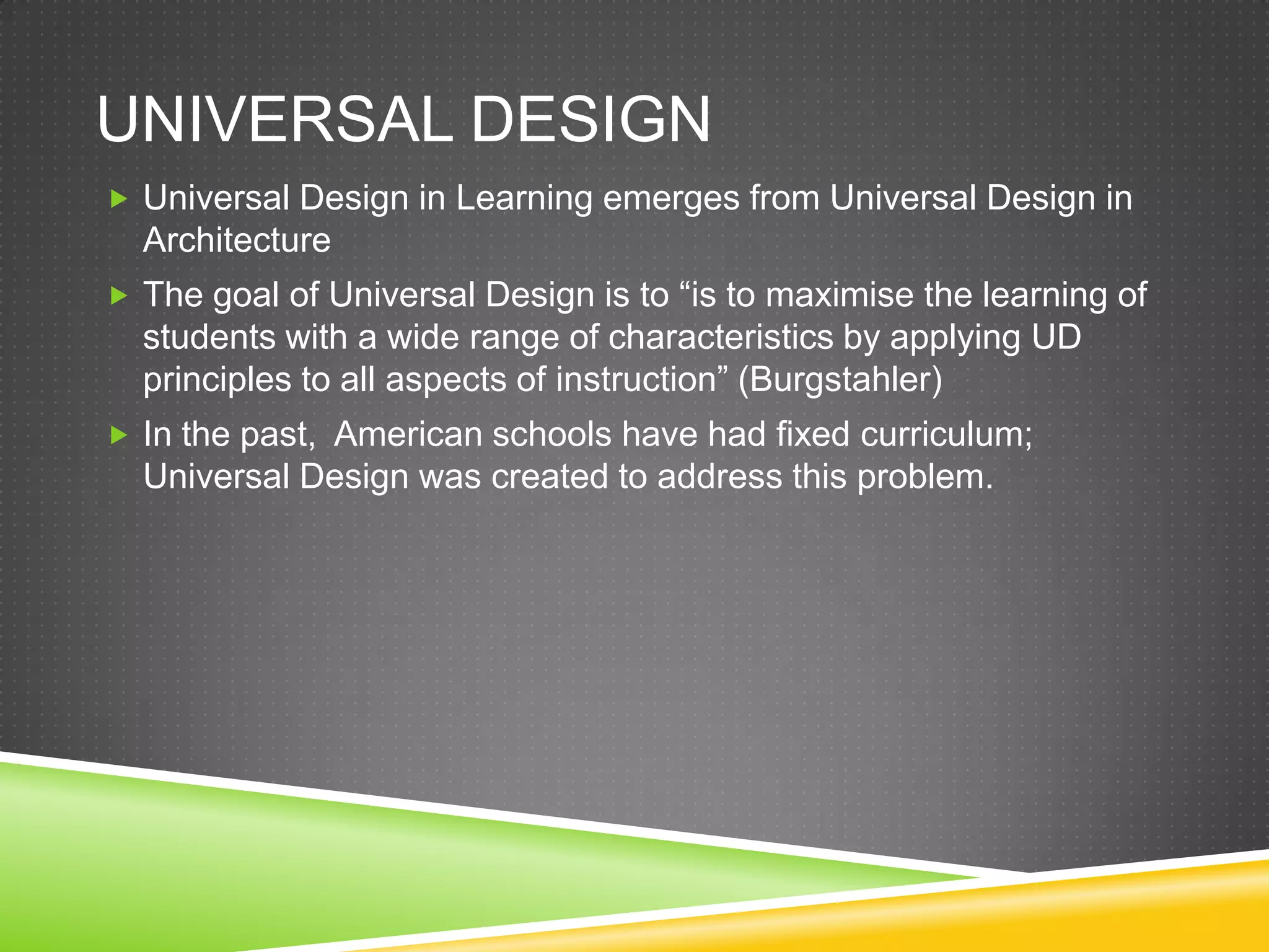 Edp 279 2.3 Universal Design | PPT