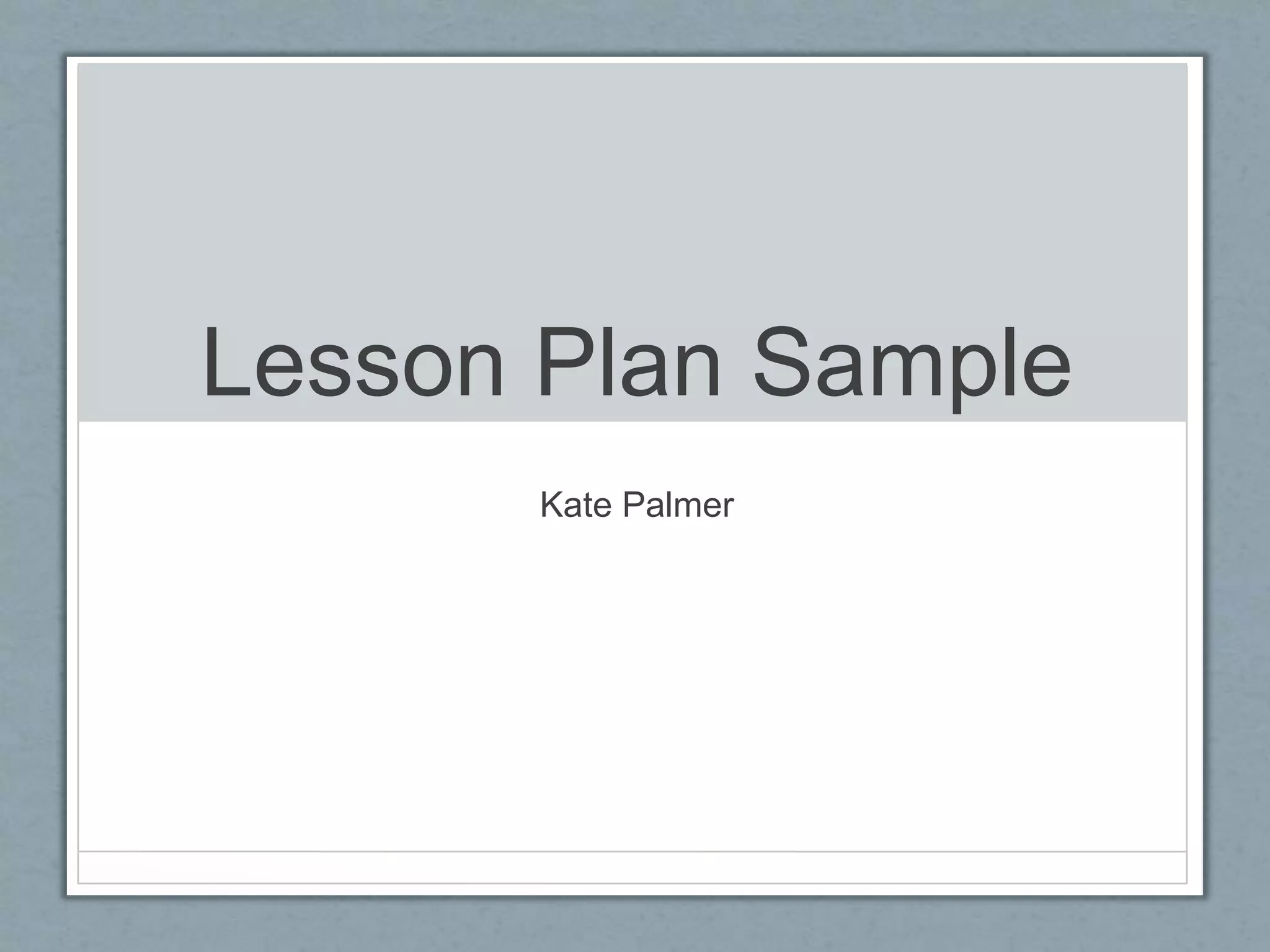 Jeopardy Lesson Plan Sample | PPTX