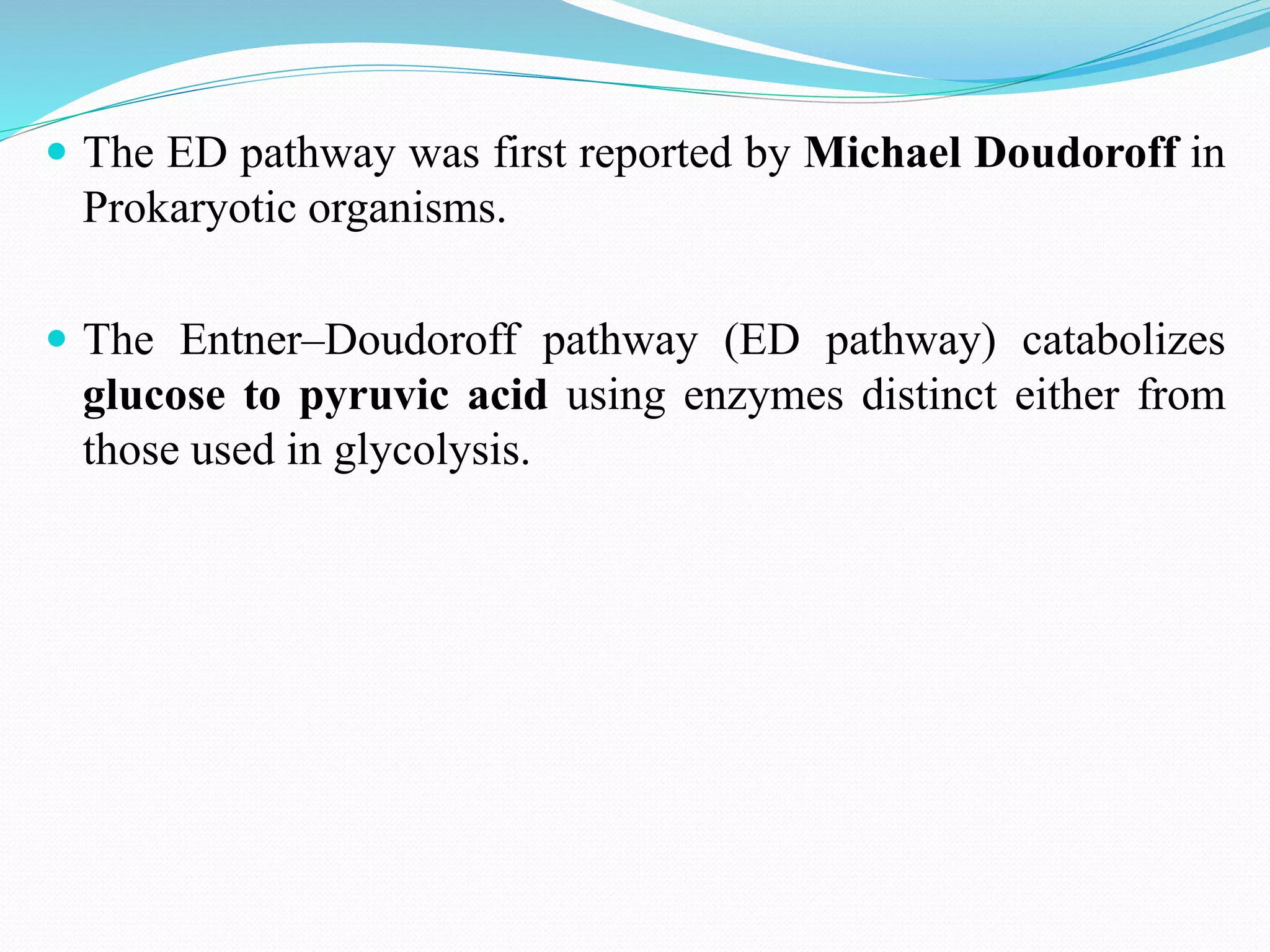 Entner Doudoroff pathway | PPTX