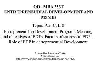 Entrepreneurship Development Program: Meaning and objectives of EDP ...