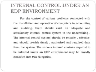 Auditing in EDP Environment/Computerized Audit | PDF