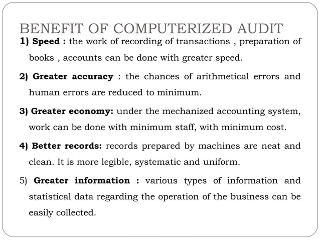 Auditing in EDP Environment/Computerized Audit | PDF | Computer ...