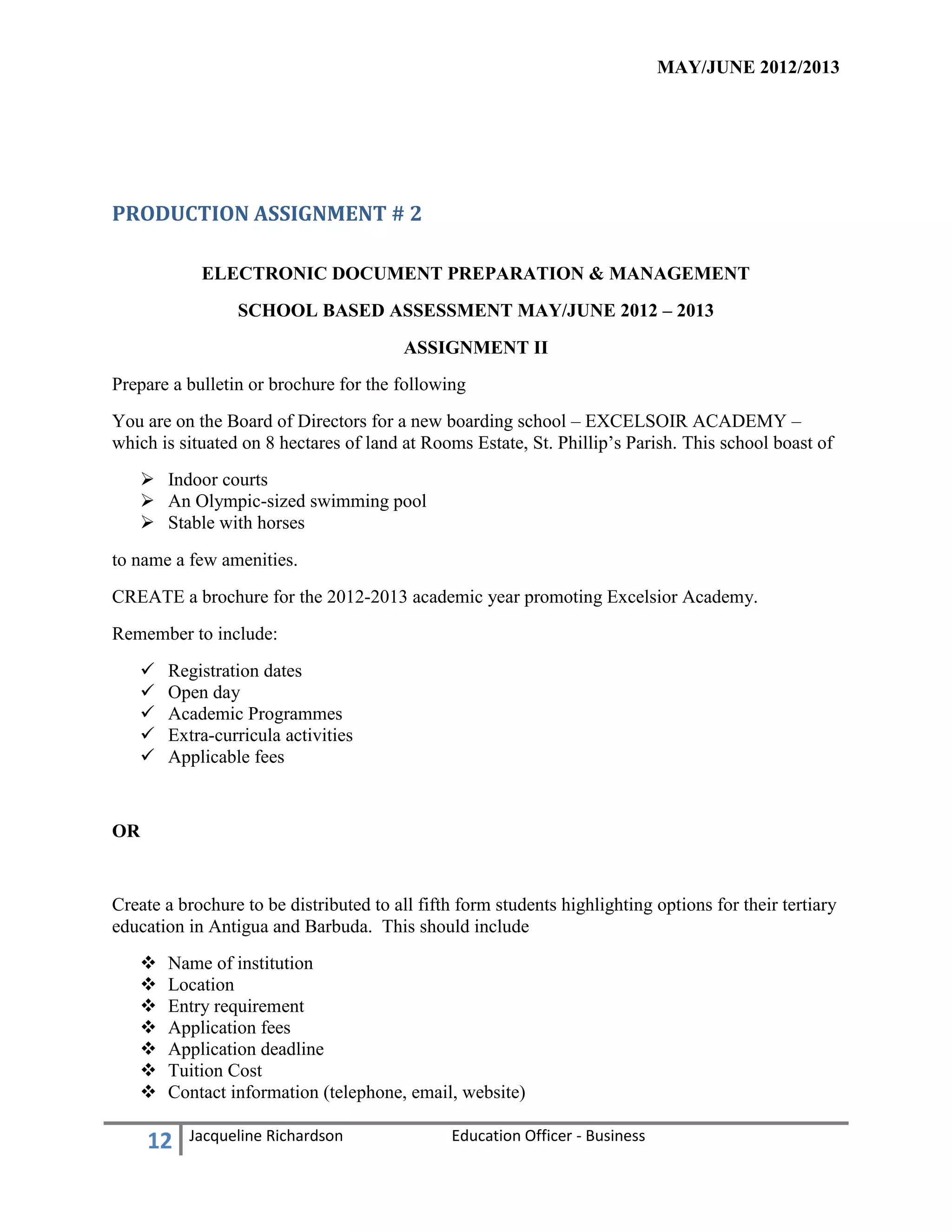 Edpm 2013 sba | DOCX | Educational Assessment | Education