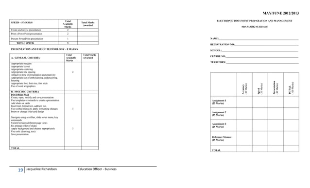 Edpm 2013 sba | DOCX | Educational Assessment | Education