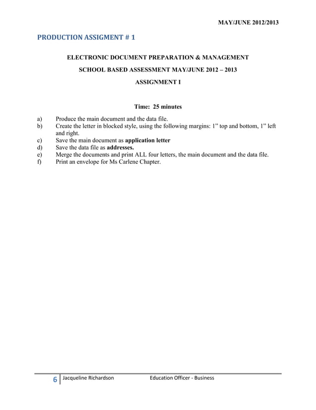 Edpm 2013 sba | DOCX | Educational Assessment | Education