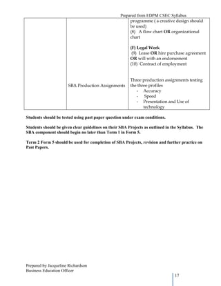 Electronic Document Preparation And Management Course Outline | DOC