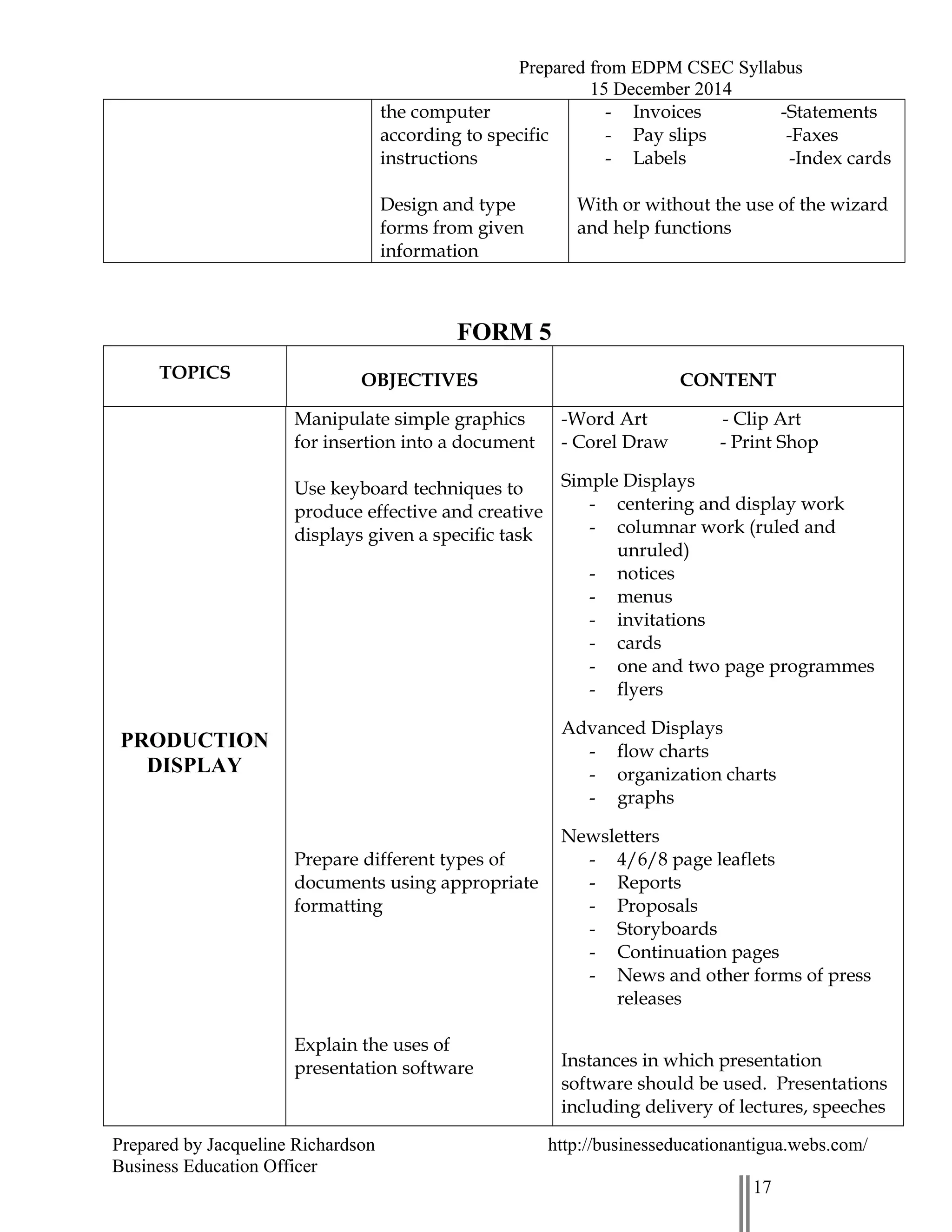 Electronic Document Preparation and Management Outline | DOC