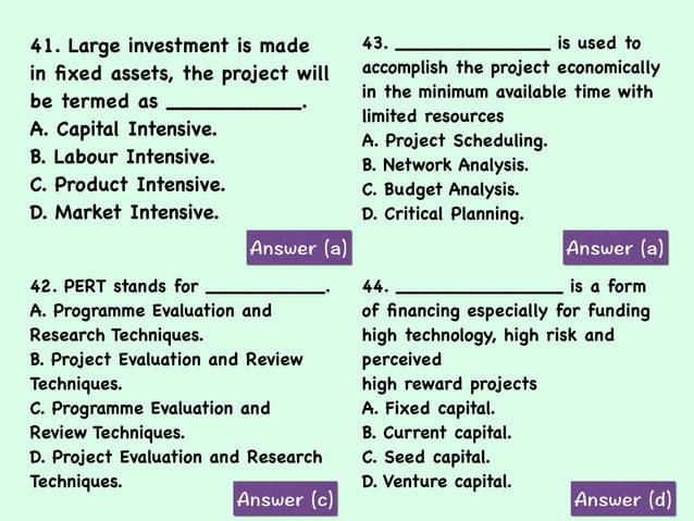 Edp mcq 2, Entrepreneurship Development Programme MCQS, Objective Type Questions on EDP | PDF ...