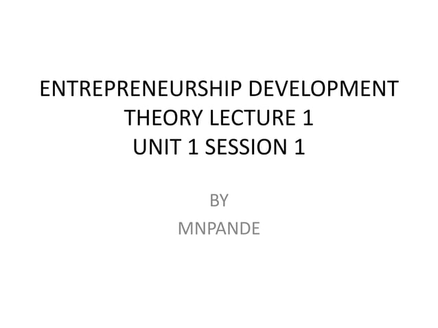Edp mnpande lecture 1 | PPT