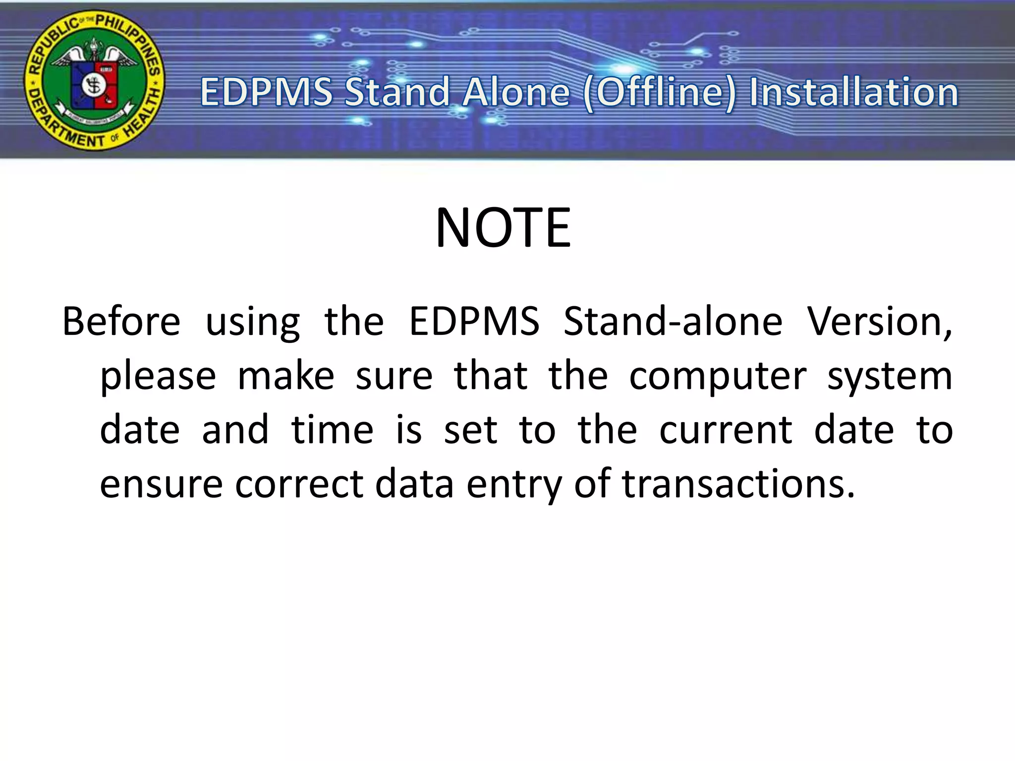 EDPMS Overview | PPTX