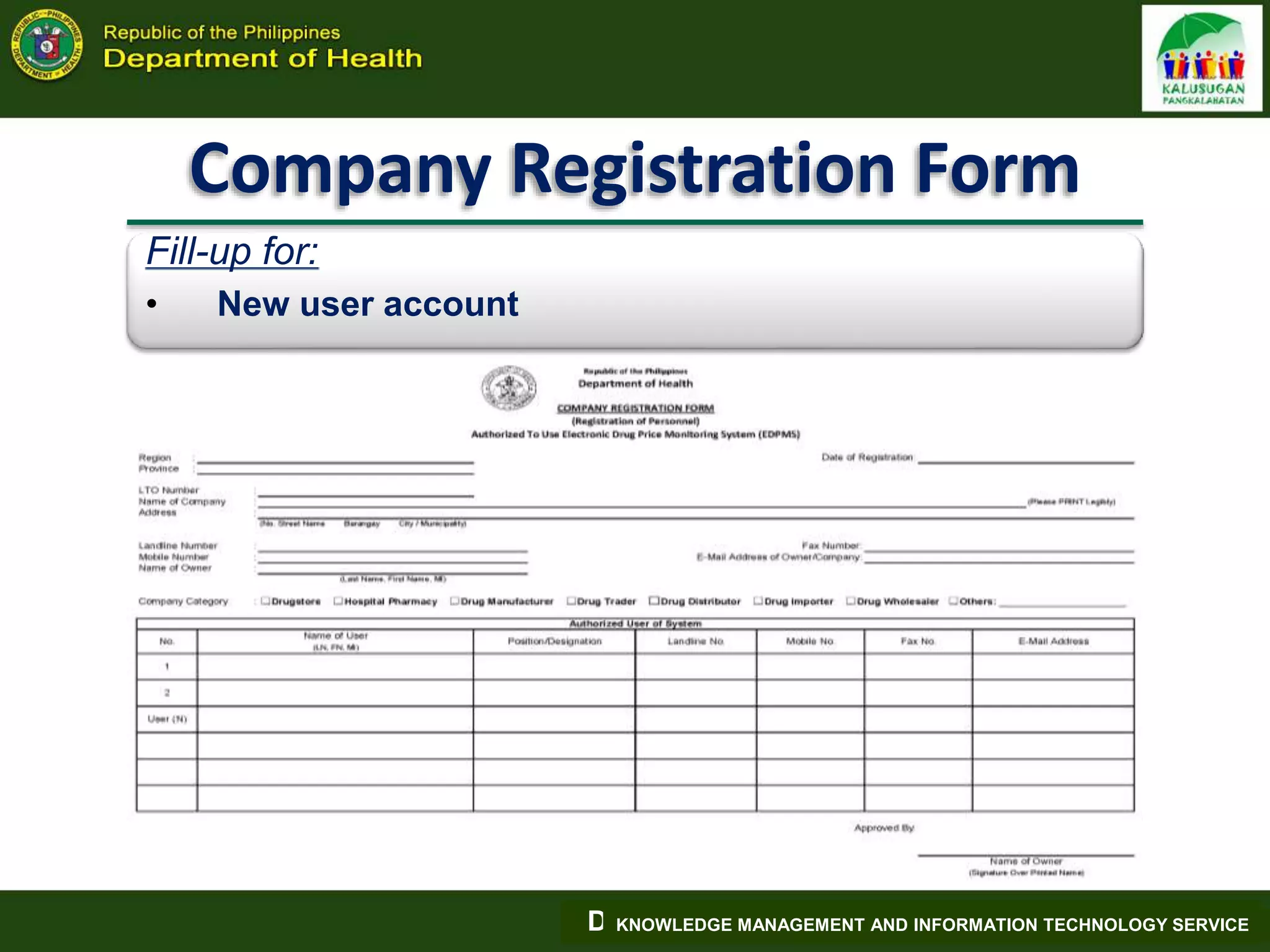 EDPMS v2.0 System Overview and Updates on proposed AO Ammendment EDPMS v.30