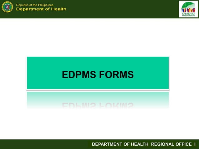 EDPMS v2.0 System Overview and Updates on proposed AO Ammendment EDPMS v.30