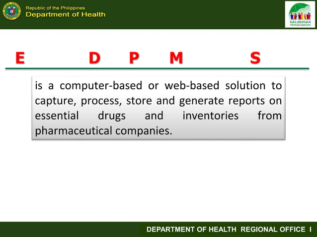 EDPMS v2.0 System Overview and Updates on proposed AO Ammendment EDPMS v.30