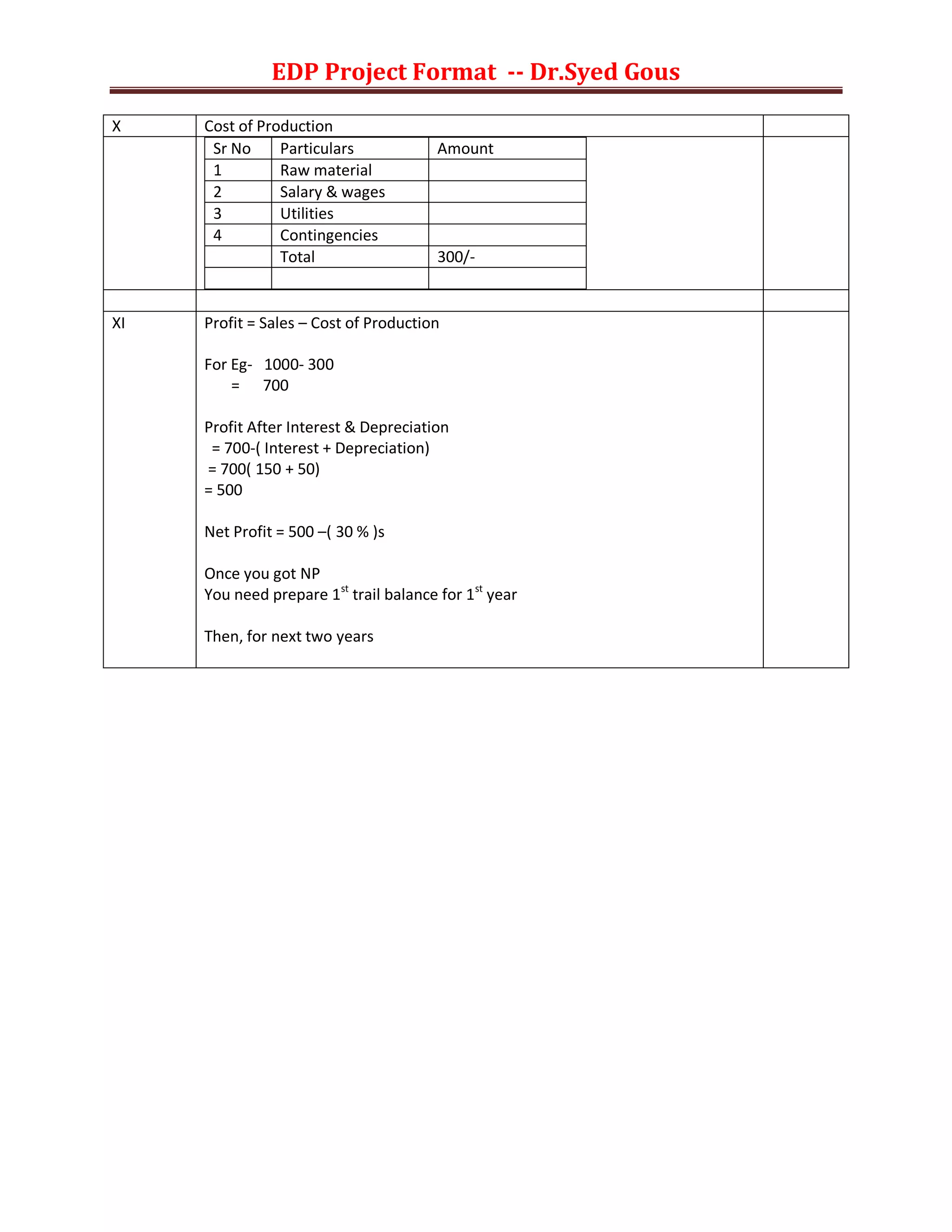 Edp project format | PDF