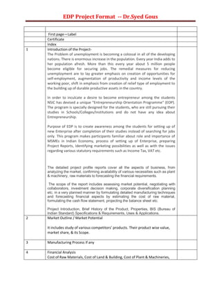 Edp project format | PDF