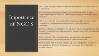 NGO PPT | PDF | Debated Sensitive Social Issues | Sensitive Topics
