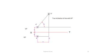 Projection of Lines Engineering drawing | PPTX