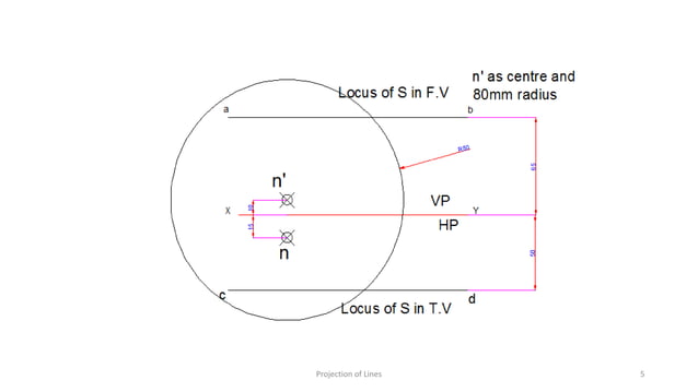 Projection of Lines Engineering drawing | PPTX