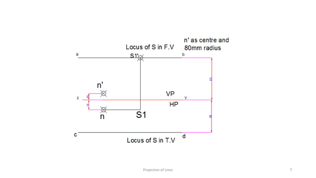 Projection of Lines Engineering drawing | PPTX