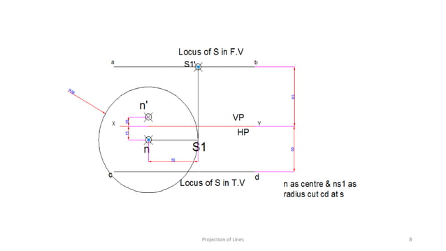 Projection of Lines Engineering drawing | PPTX