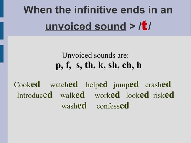 Ed pronunciation | PPT