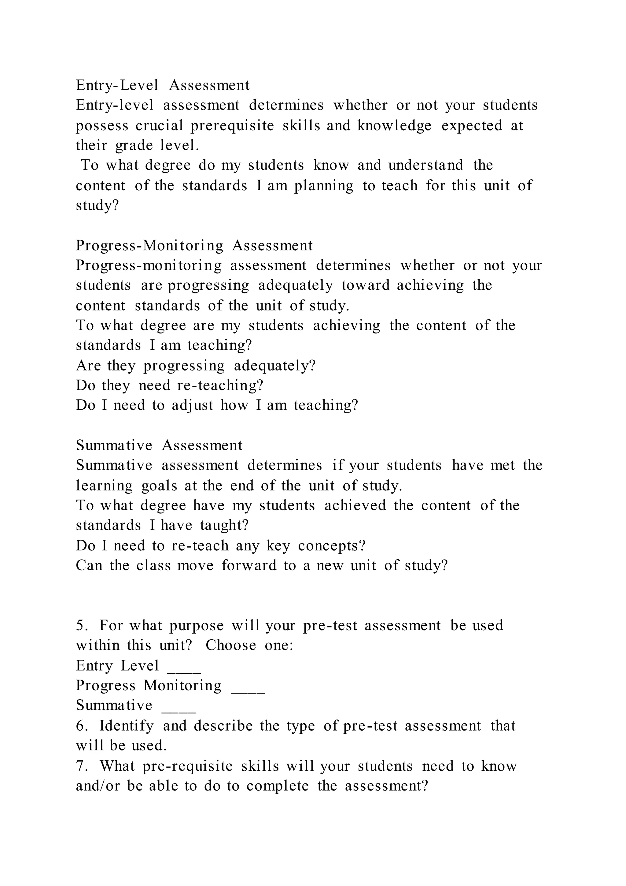 EDPT 514 Assessment Strategies for Diverse LearnersAssessmentI | PDF